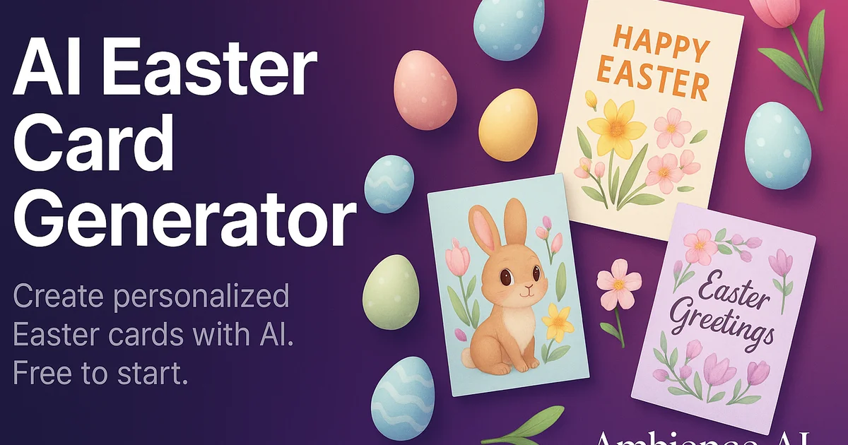 Free AI Easter Card Generator: Create Easter Greeting Cards | Ambience AI